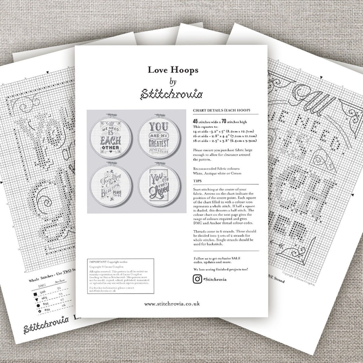 Love Hoops Cross Stitch Pattern digital Format PDF - Etsy UK