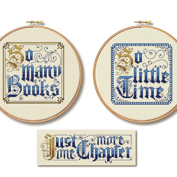 Cross Stitch Pattern Bookworm - Etsy