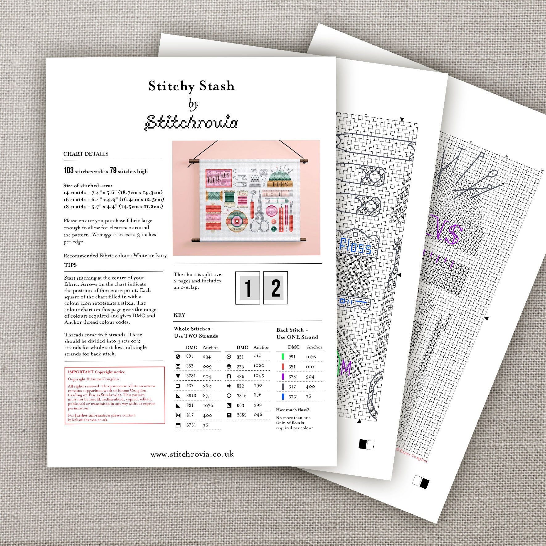 Stitchy Stash Cross Stitch Pattern digital Format PDF - Etsy