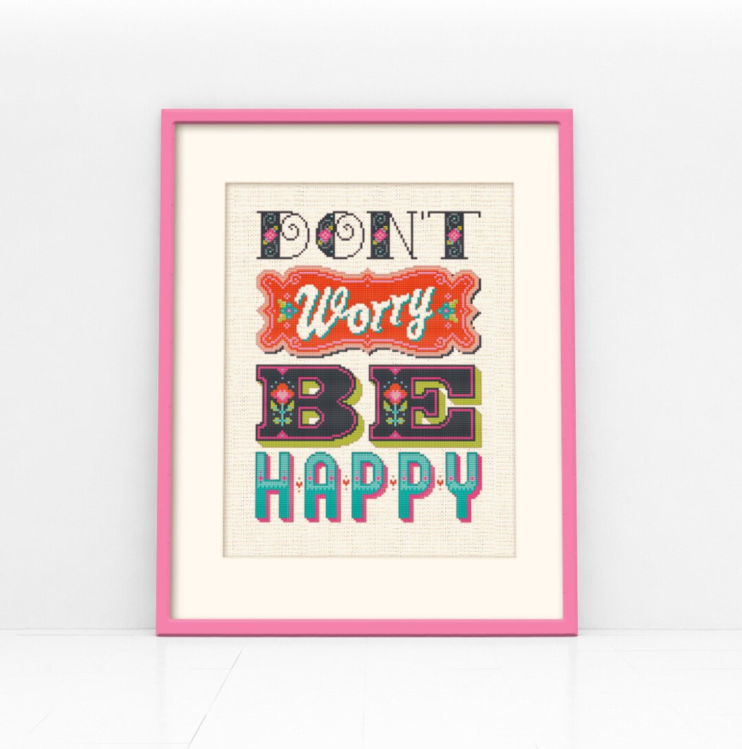 Be Happy - Cross Stitch Pattern (digital Format - PDF) - Etsy