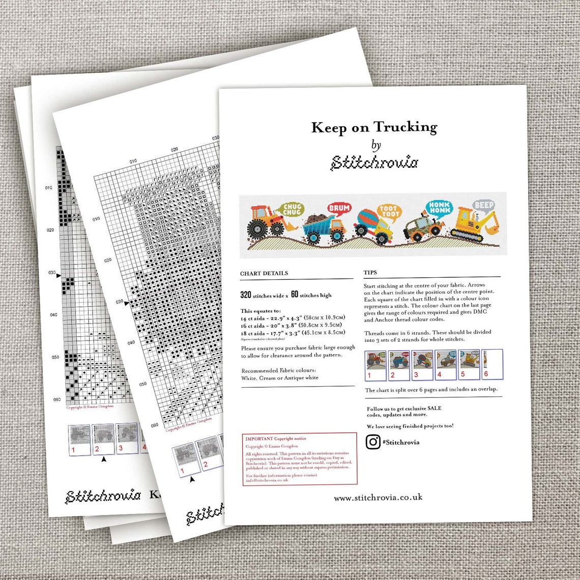 Keep on Trucking - Cross Stitch Pattern (digital Format - PDF) - Etsy