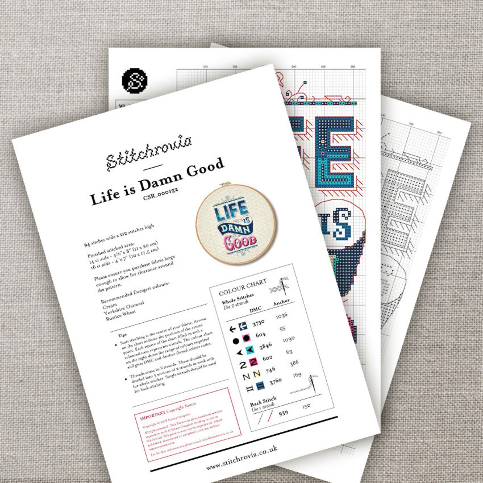 Life is Damn Good Cross Stitch Pattern digital Format - Etsy