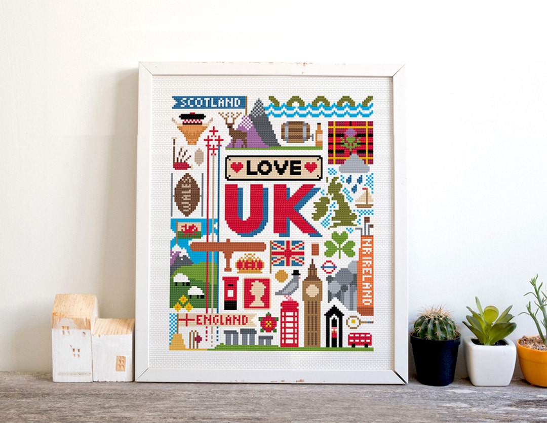 Love UK - Cross Stitch Pattern (digital Format - PDF) - Etsy