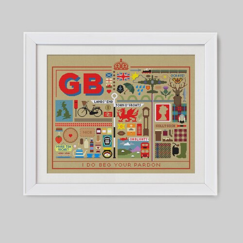 The Great British Sampler Cross Stitch Pattern digital Format - Etsy