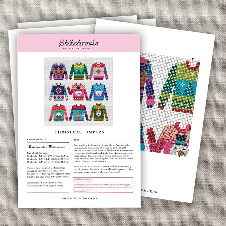 Christmas Jumpers - Cross Stitch Pattern (digital Format - PDF) - Etsy