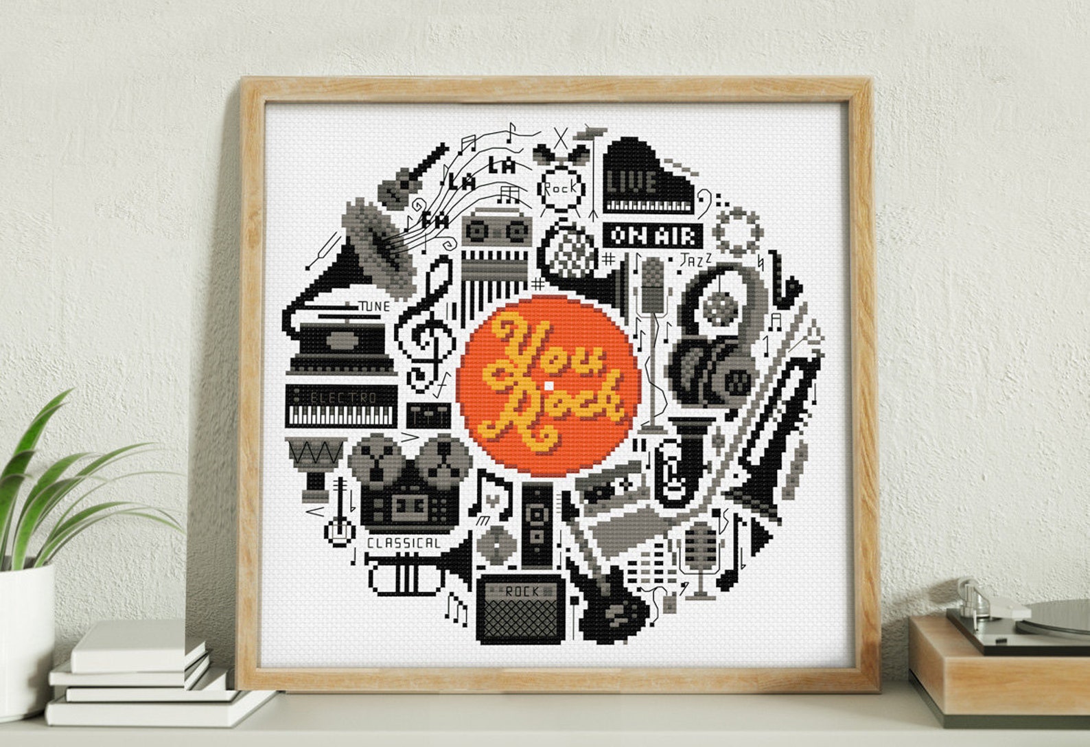 You Rock!- Cross Stitch Pattern (digital Format - PDF) - Etsy