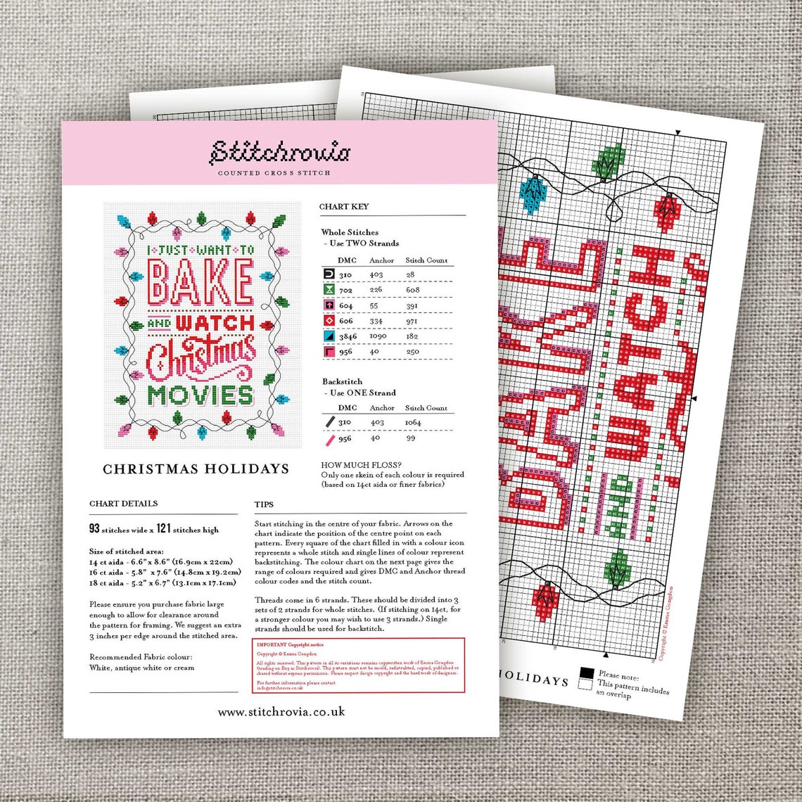 Christmas Holidays Cross Stitch Pattern digital Format - Etsy