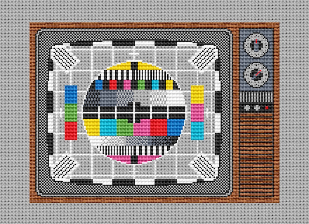 TV Test Card - Cross Stitch Pattern (digital Format - PDF) - Etsy