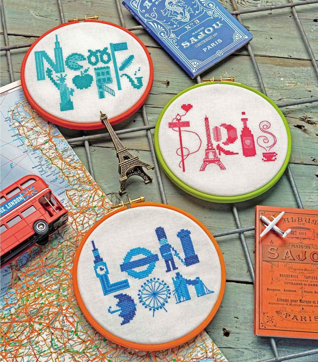 City Hoops - Cross Stitch Patterns (digital Format - PDF) - Etsy