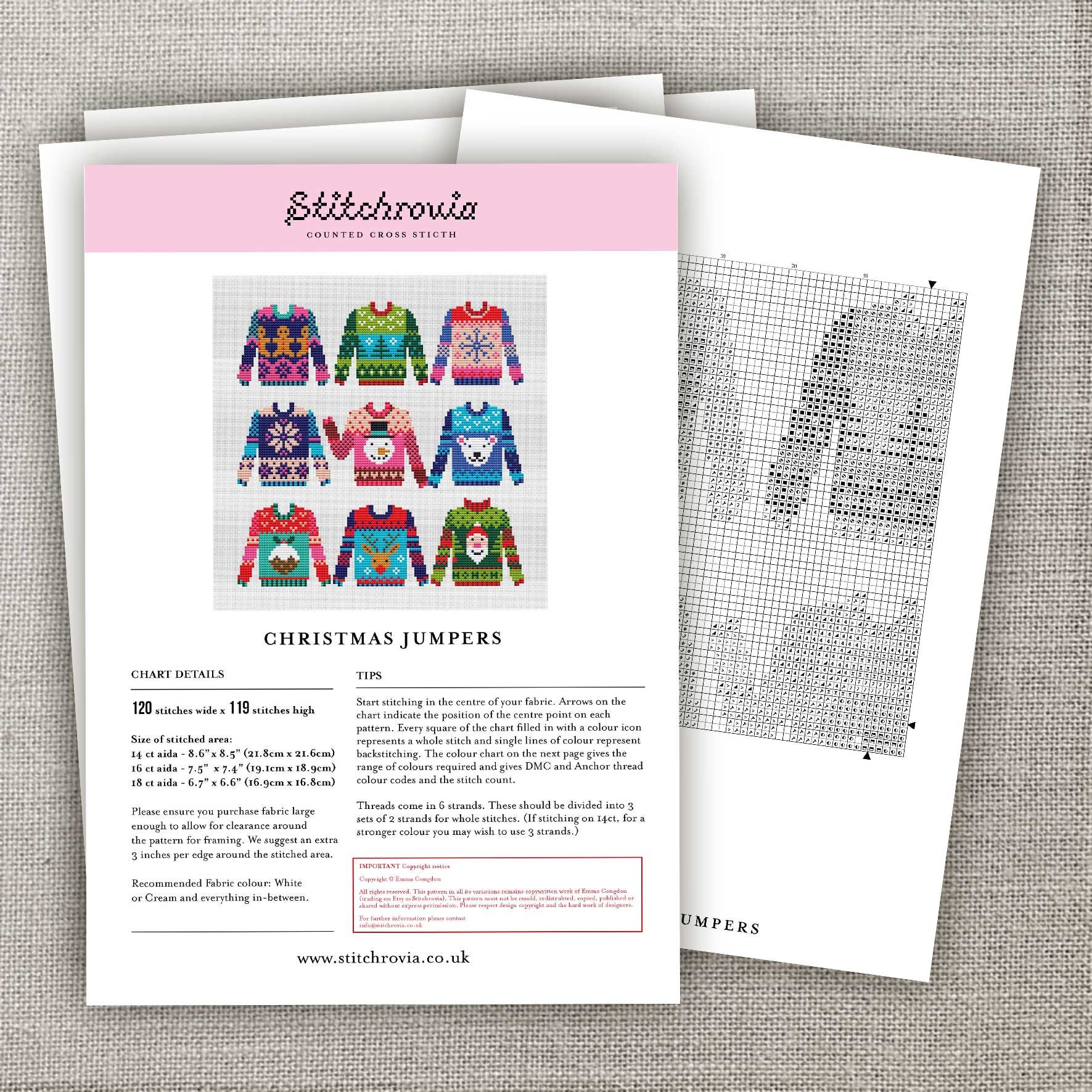 Christmas Jumpers - Cross Stitch Pattern (digital Format - PDF) - Etsy