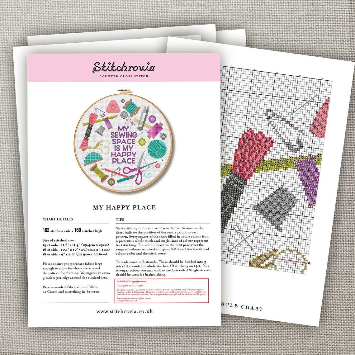 My Happy Place - Cross Stitch Pattern (digital Format - PDF) - Etsy