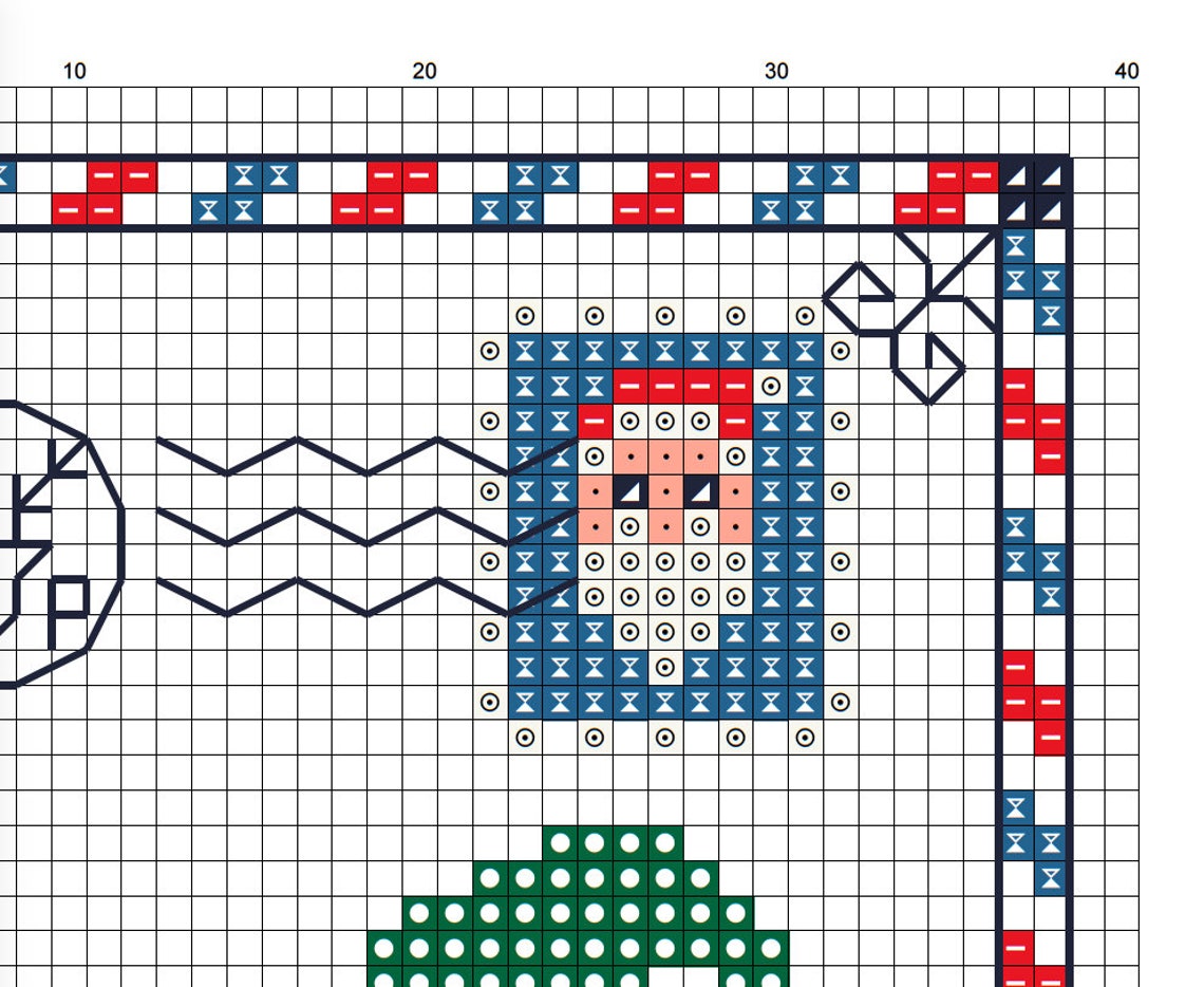 Letter to Santa Cross Stitch Pattern digital Format PDF - Etsy