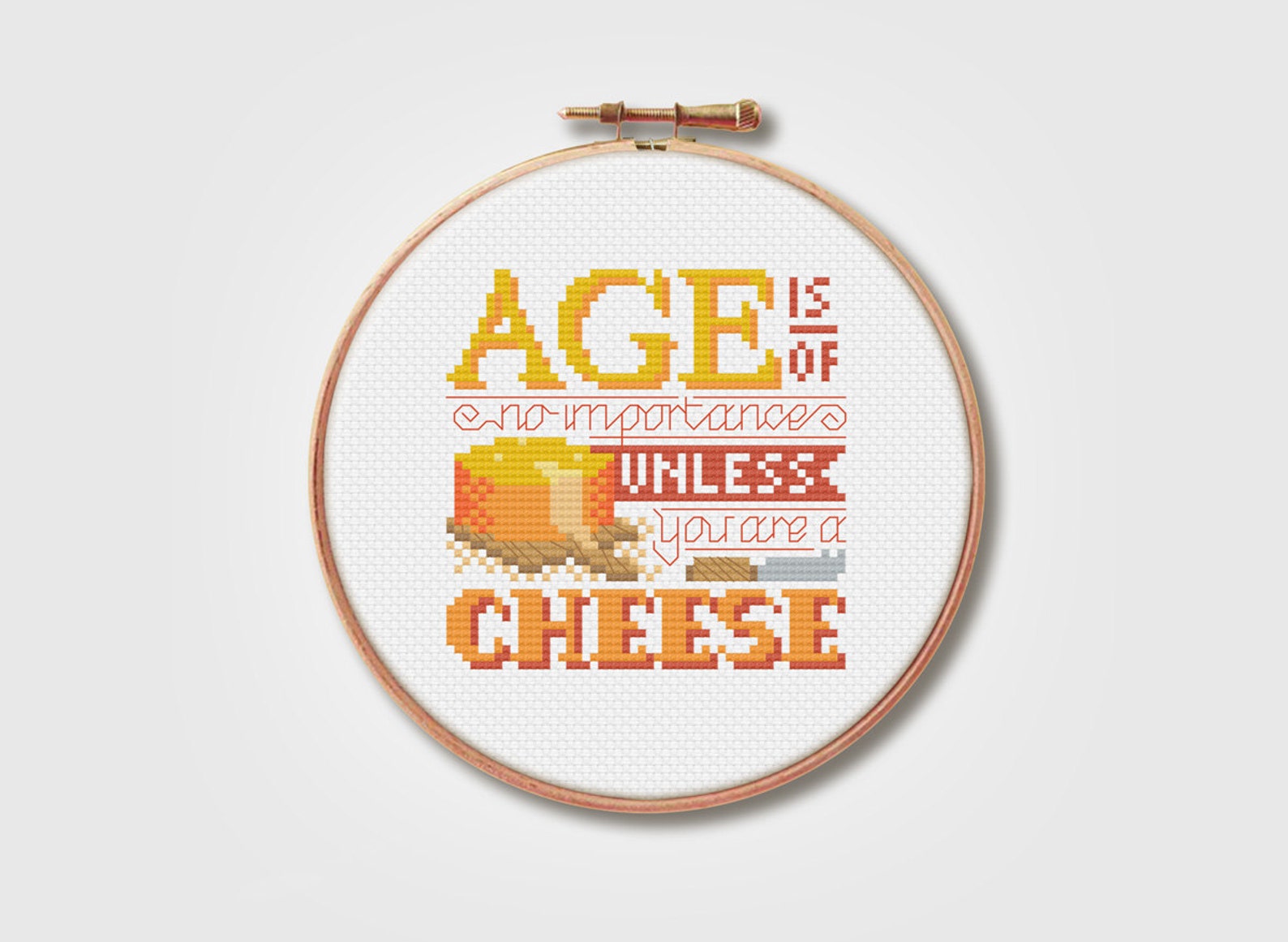 Cheese Birthday Cross Stitch Pattern digital Format PDF - Etsy UK
