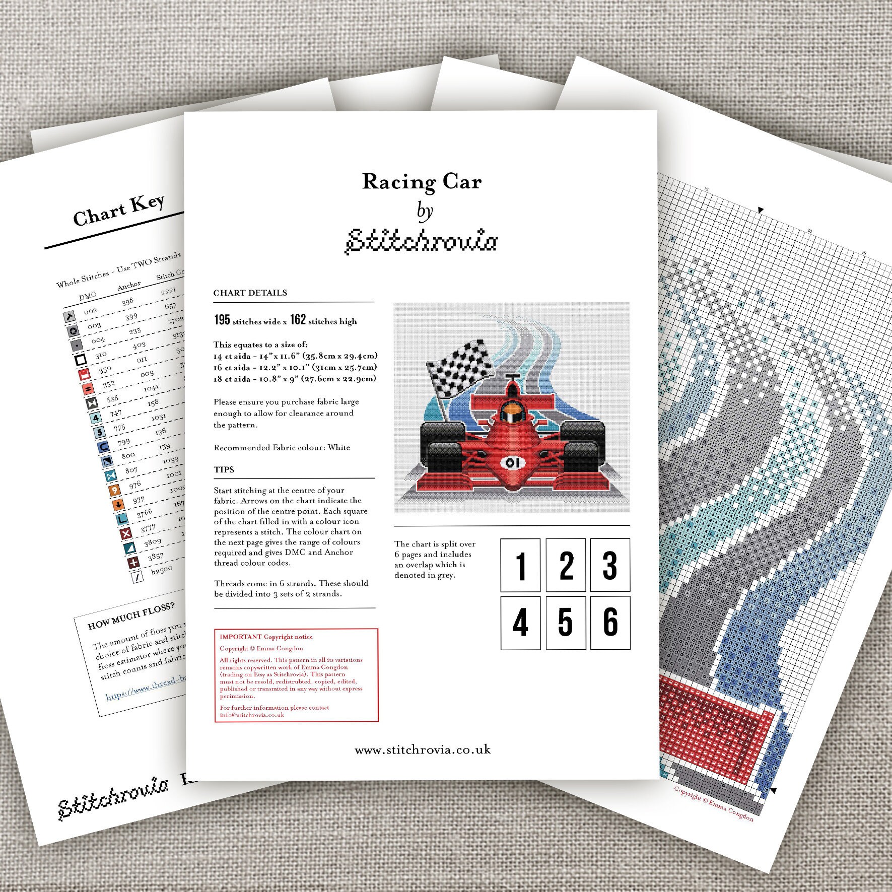 Racing Car - Cross Stitch Pattern (digital Format - PDF) - Etsy UK