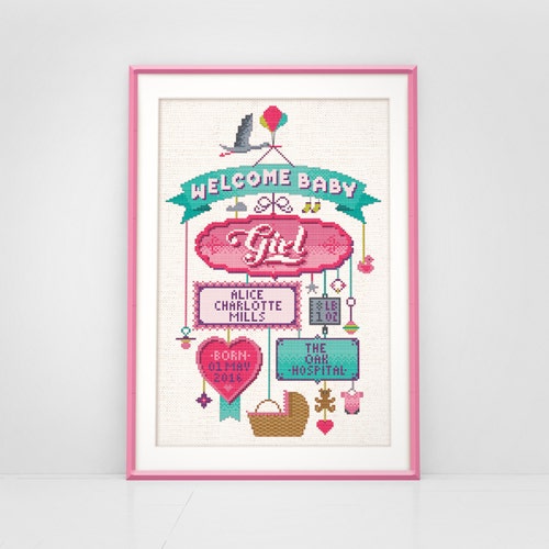 New Baby Cross Stitch Pattern Set digital Format PDF - Etsy