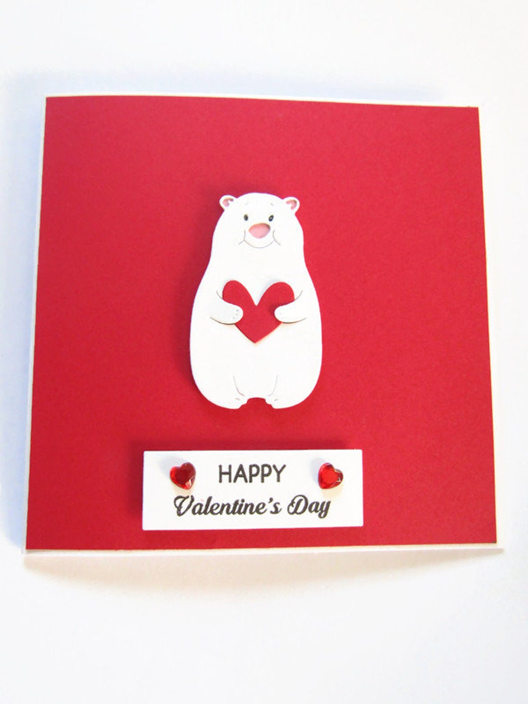 Bear Valentines Card, Bear Card, Valentines Day Card, Valentines Card ...
