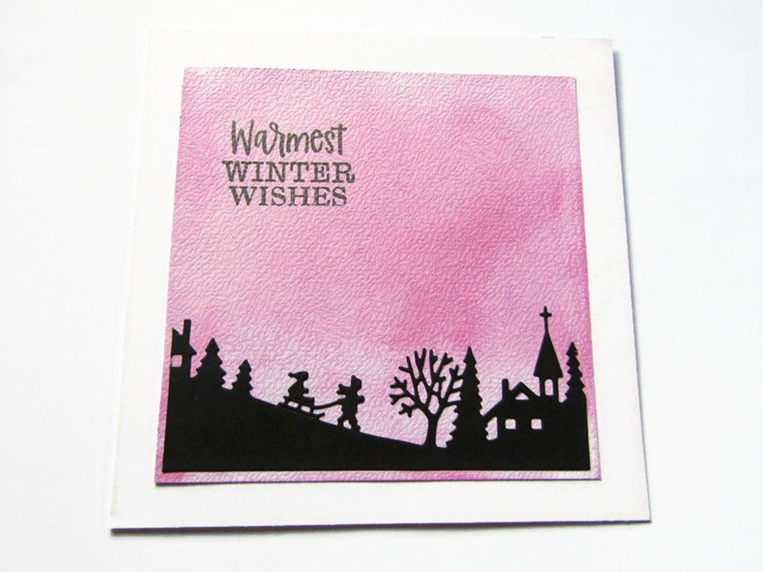 Winter Wishes Card, Winter Card, Christmas Card, Seasons Greetings ...