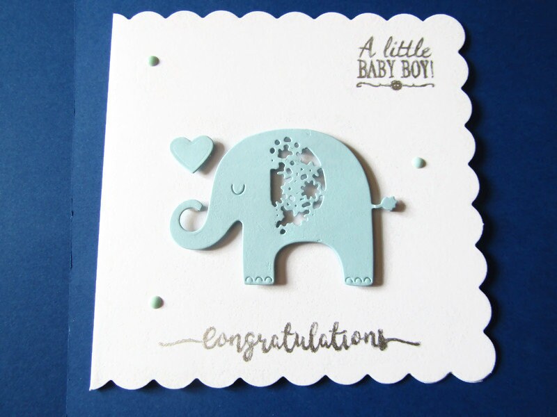 Baby Elephant Card, Elephant Baby Card, Elephant Card, New Baby Card ...