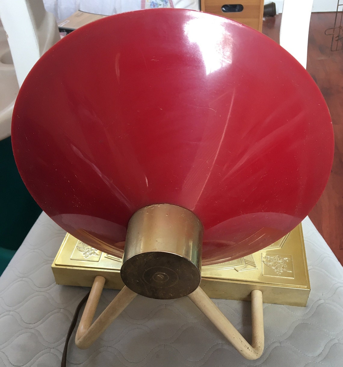 Vintage Anheuser Busch Budweiser Wall Sconce Style Lamp 1984 Red Shade ...