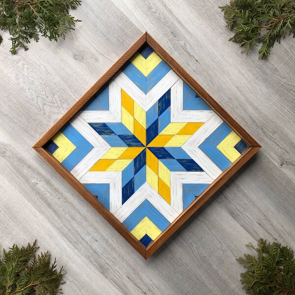 Blue Barn Quilt - Etsy
