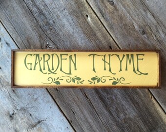 Thyme sign | Etsy