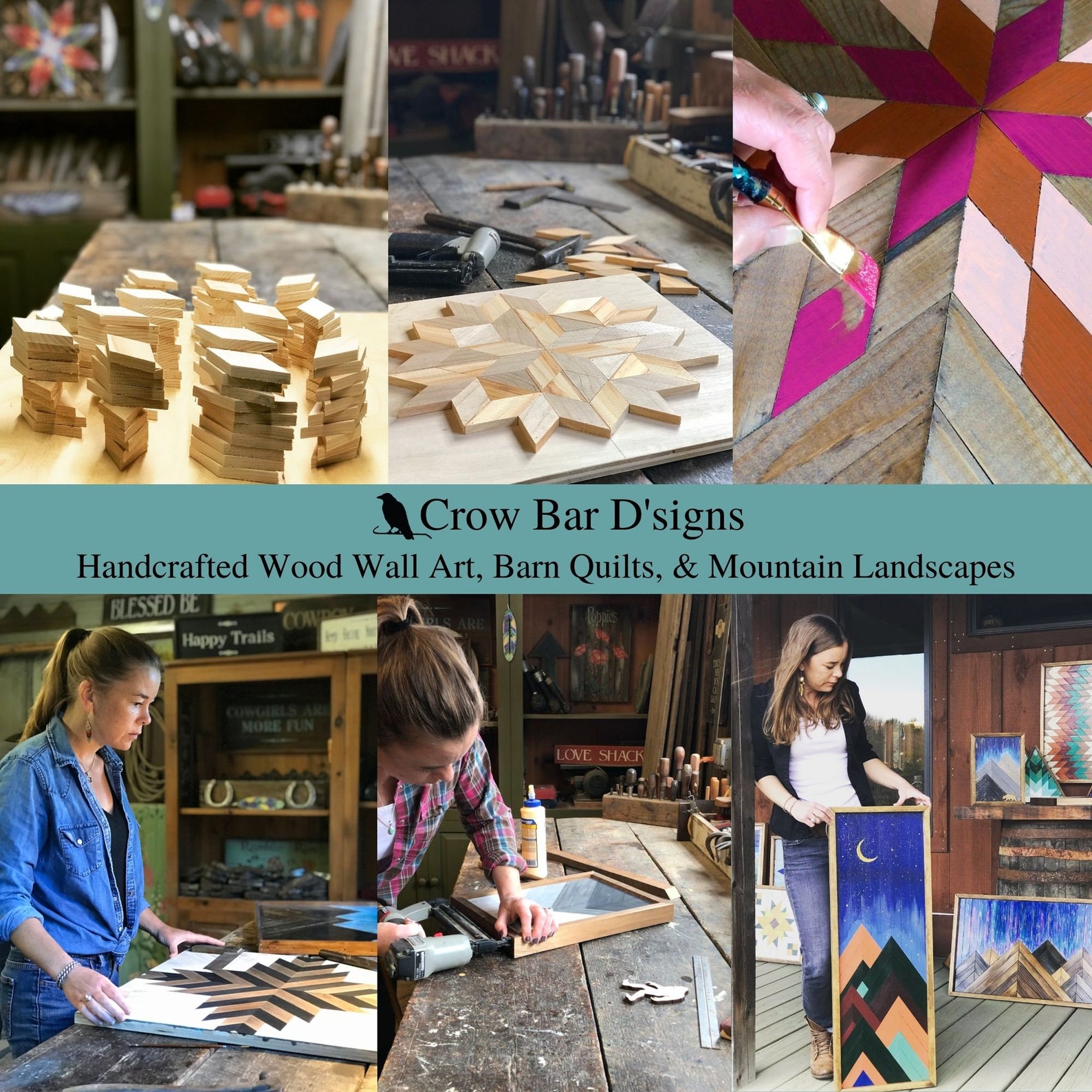 Rustic Wood Wall Art. Wooden Barn Quilt With Carpenter's - Etsy