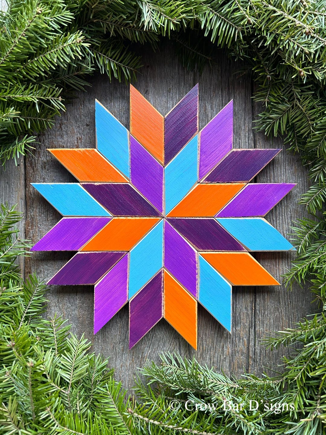 Wooden Star Decor. Hanging Star Decorations. Star Barn Quilt Art ...