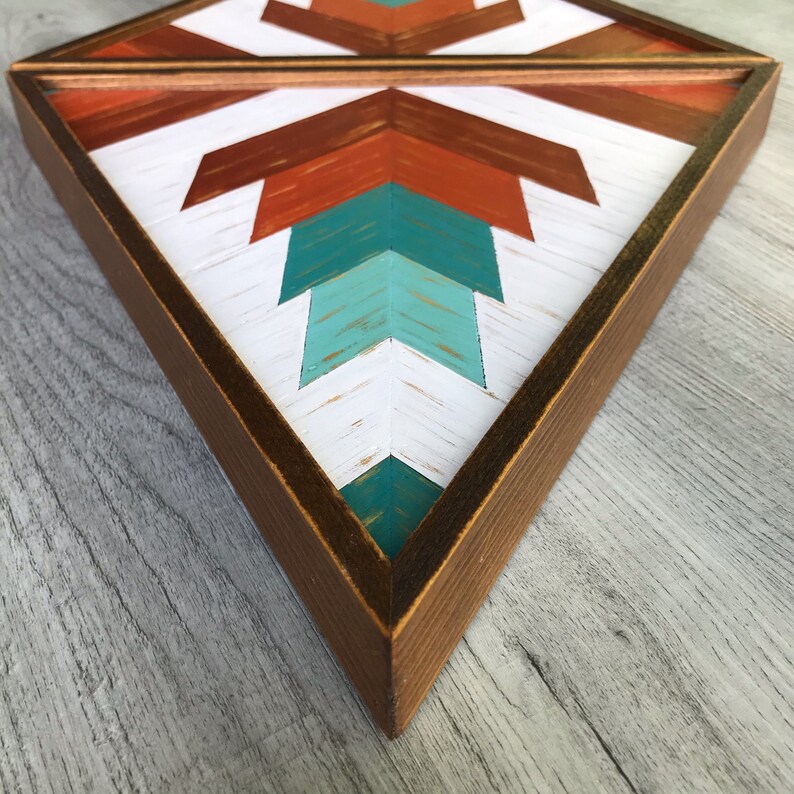 Rustic Triangle Wood Wall Art. Southwestern Boho Wall Decor. - Etsy