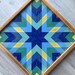 Rustic Geometric Wood Wall Art. Wooden Barn Quilts. Country Cottage ...