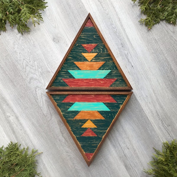 Teal Wood Decor - Etsy