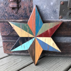 Rustic Home Decor. Small Painted Wooden Star Wall Art. Spring - Etsy