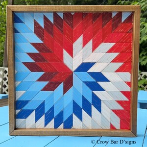 Spiraling Star Barn Quilt. Lone Star Wooden Barn Quilt Art. Rustic ...