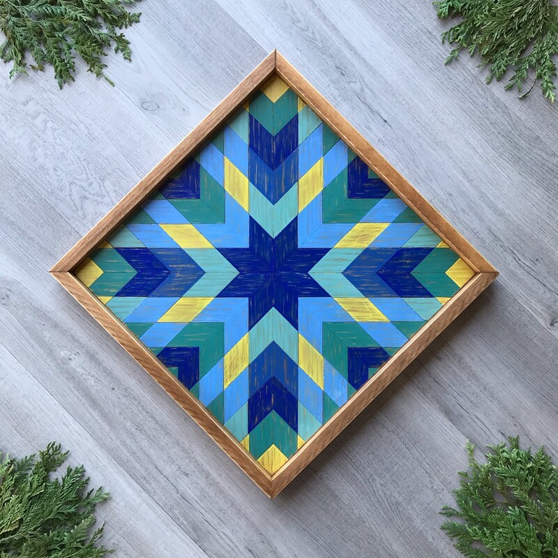 Blue Barn Quilt - Etsy