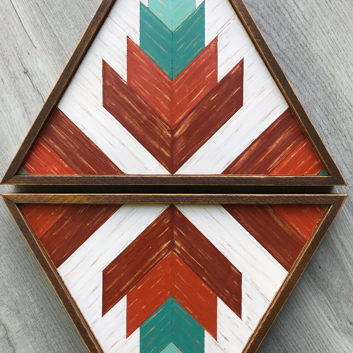 Rustic Triangle Wood Wall Art. Southwestern Boho Wall Decor. - Etsy