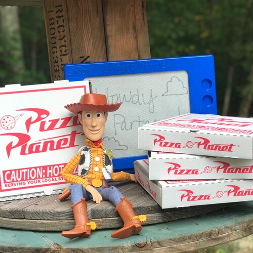 Toy Story Pizza Box Template Pizza Planet Cookie Favor Box | Etsy