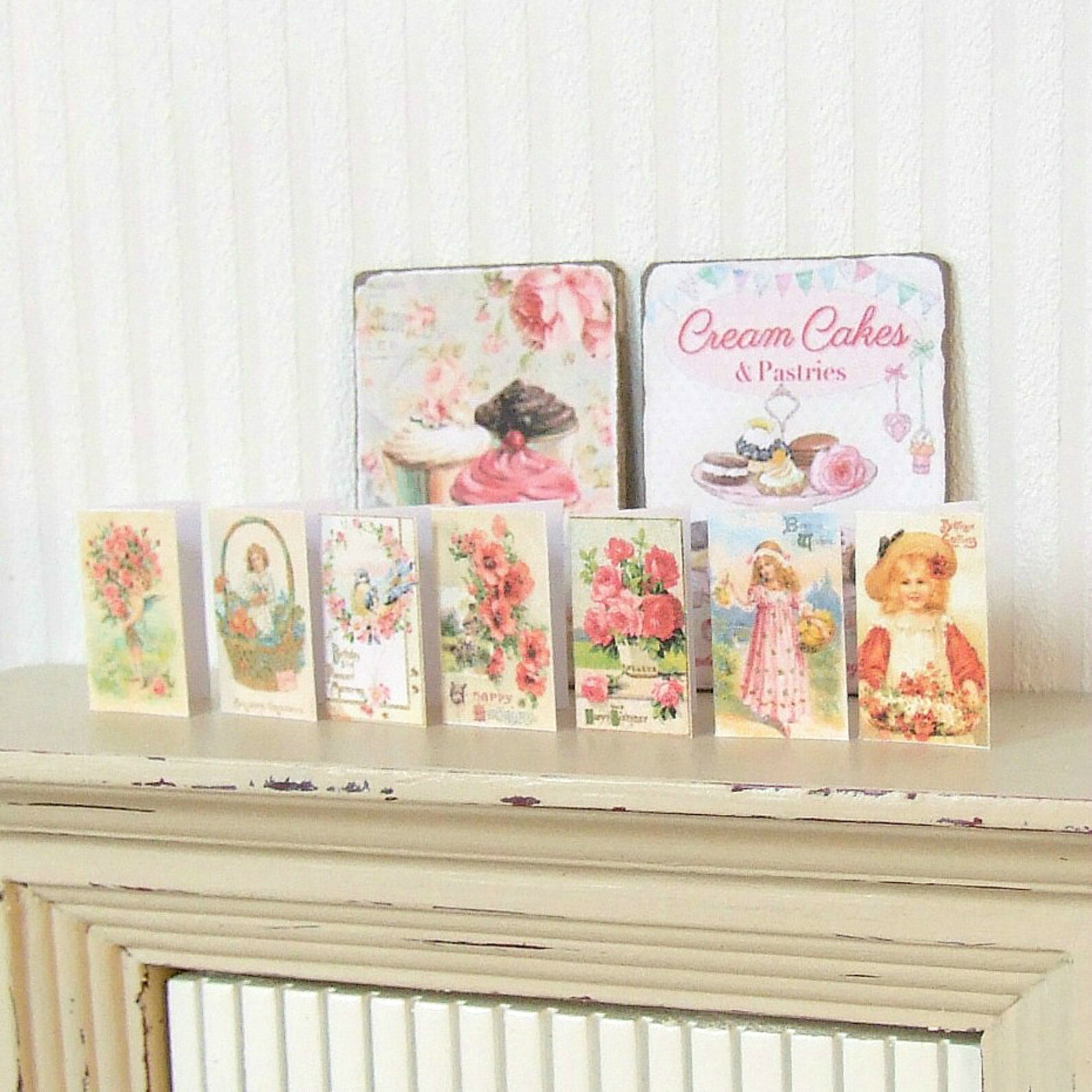 Dollhouse Miniature, Female Birthday Cards, Pack of 7, Vintage Style ...