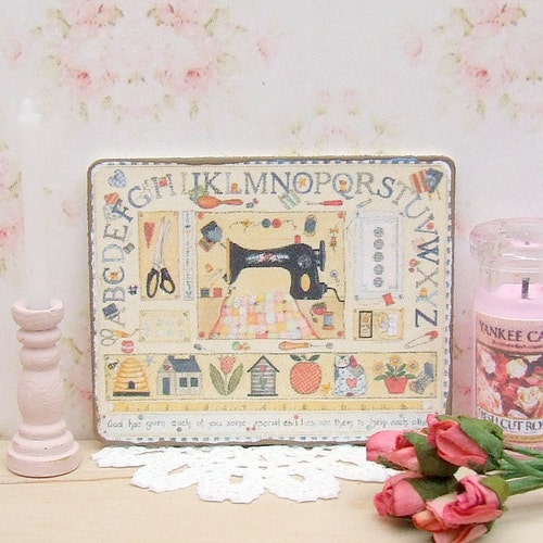 Dollhouse Miniature Haberdashery Sign Sewing Room Picture - Etsy