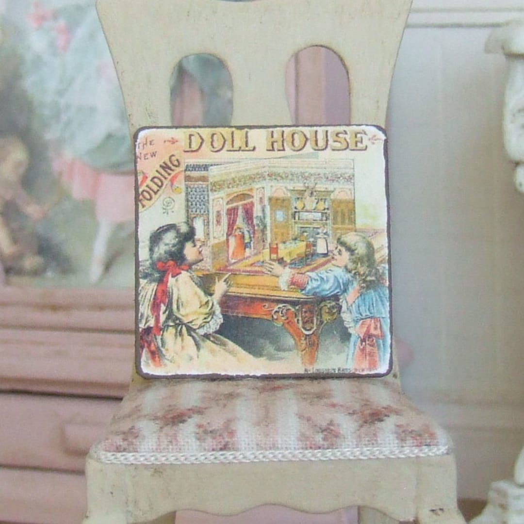 Dollhouse Miniature, Dolls House Sign, Girls Toys Picture, Shop Decor ...