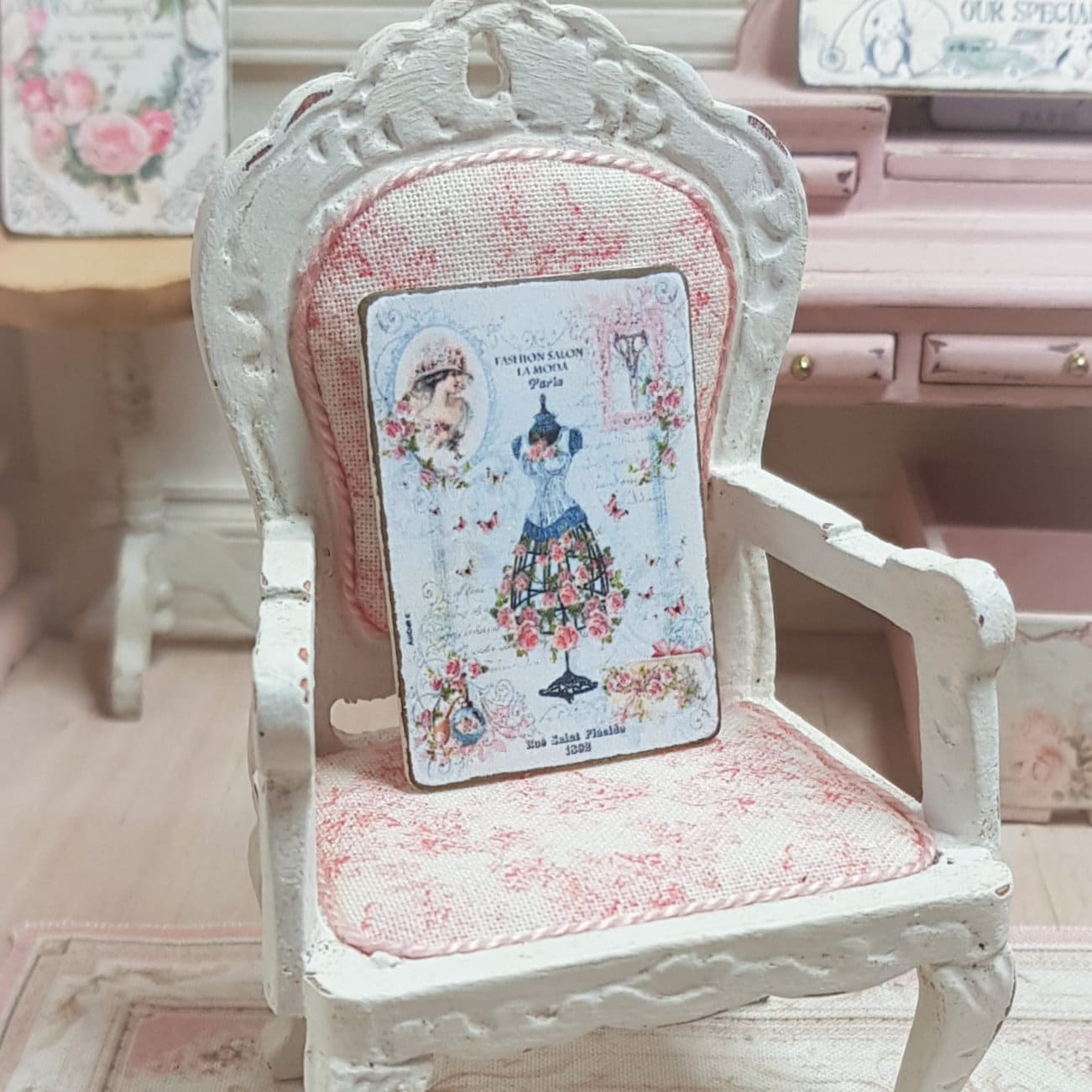 Dollhouse Miniature Haberdashery Sign Mannequin Picture | Etsy