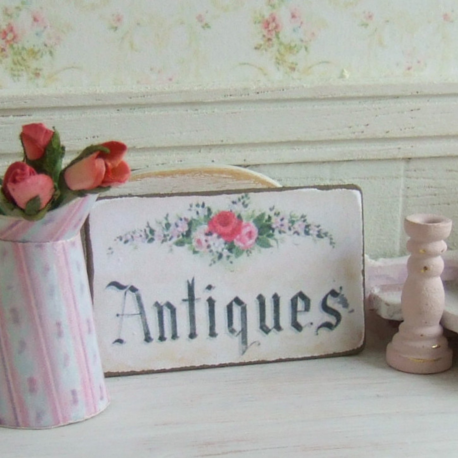 Dollhouse Miniature Antiques Sign Shop Plaque Dolls House | Etsy