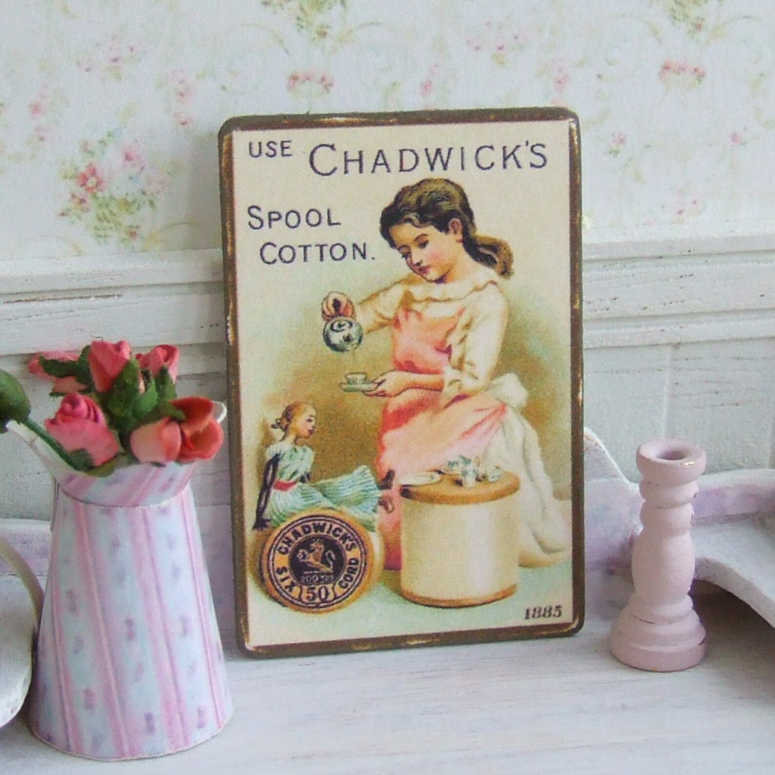 Dollhouse Miniature Haberdashery Sign Sewing Room Picture - Etsy