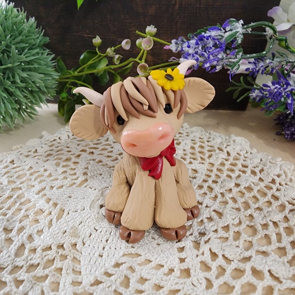 Highland Cow Figurine - Etsy