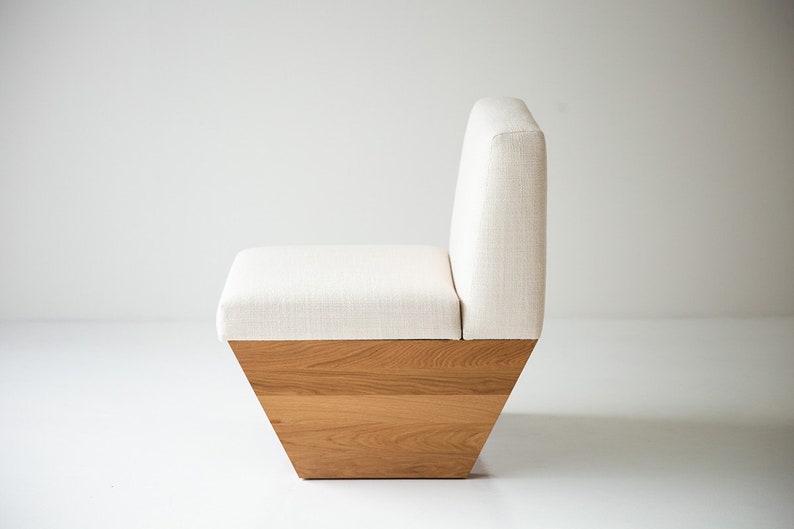 Modern Lotus Side Chair in White Oak - Etsy