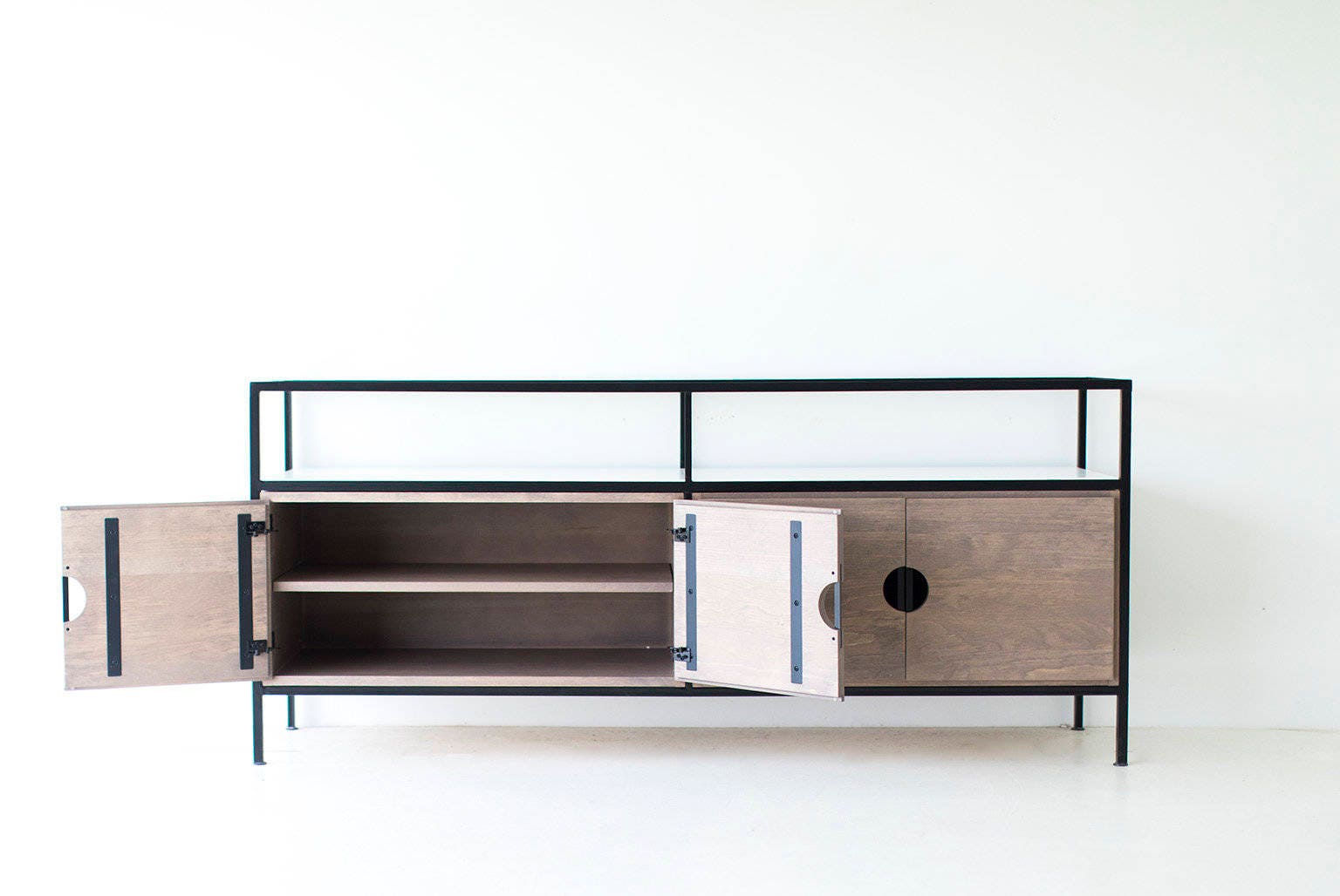 Vinyl Record Storage Console Table Mid Century Modern Table | Etsy