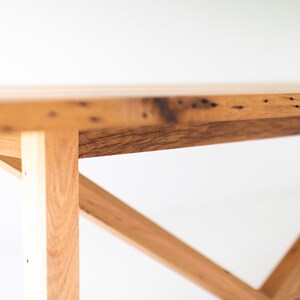 90 Inch Modern Farmhouse Dining Table With Reclaimed Oak Base and Top ...