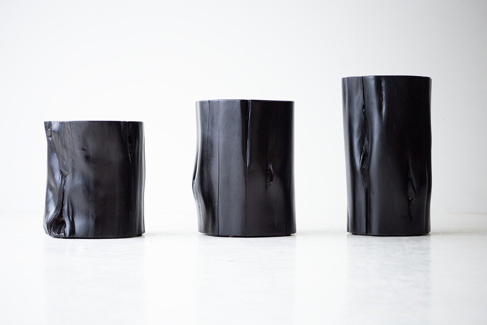 Quick Ship Stump End Table in Black | Etsy