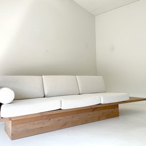 Suelo® Modern Wood Sofa With Plinth Base - Etsy