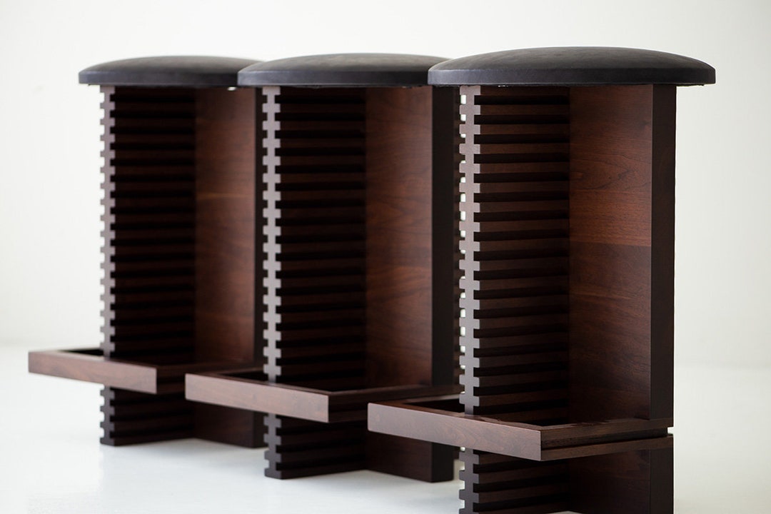Modern Counter Stools in Walnut, Cicely Collection - Etsy
