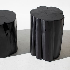 Black Stump Side Table - Etsy