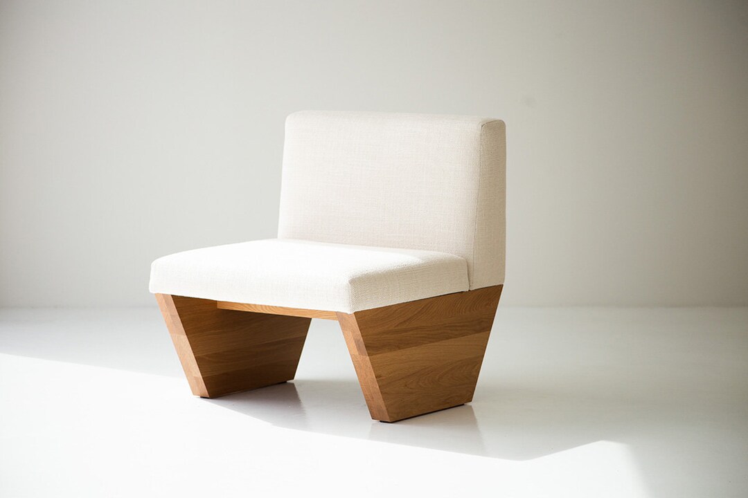 Modern Lotus Side Chair in White Oak - Etsy